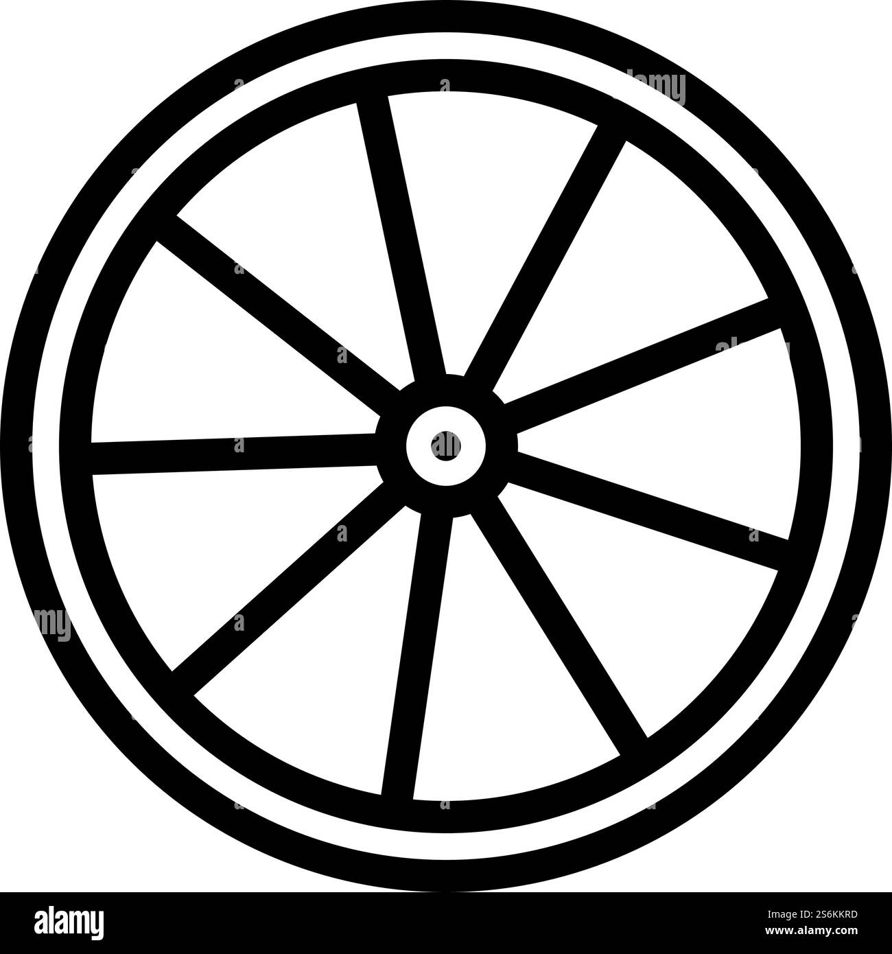 Bike Wheel Icon. Bold outline design with editable stroke width. Vector ...