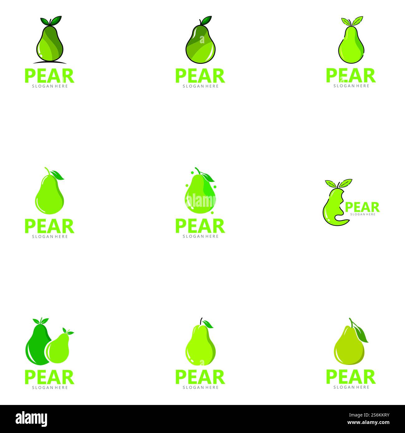 Pear logo images illustration design icon Stock Vector Image & Art - Alamy