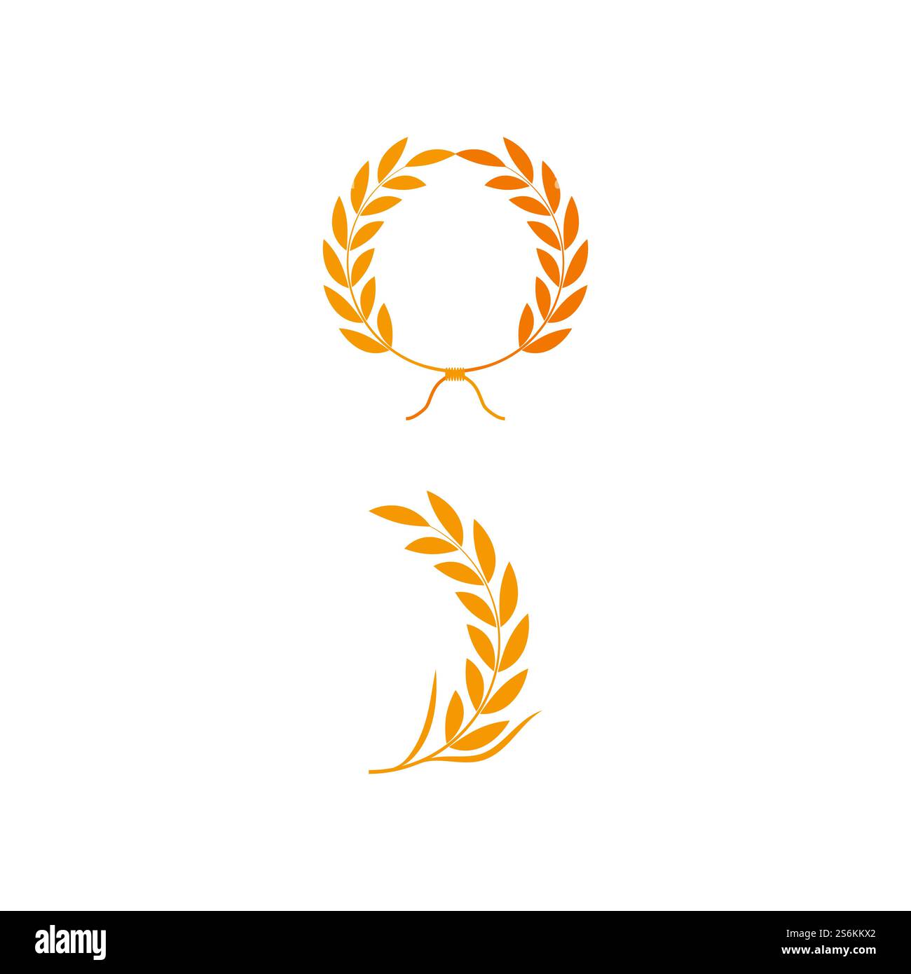 Luxury Golden Grain Weath / Rice Logo Design Vector Stock Vector Image ...