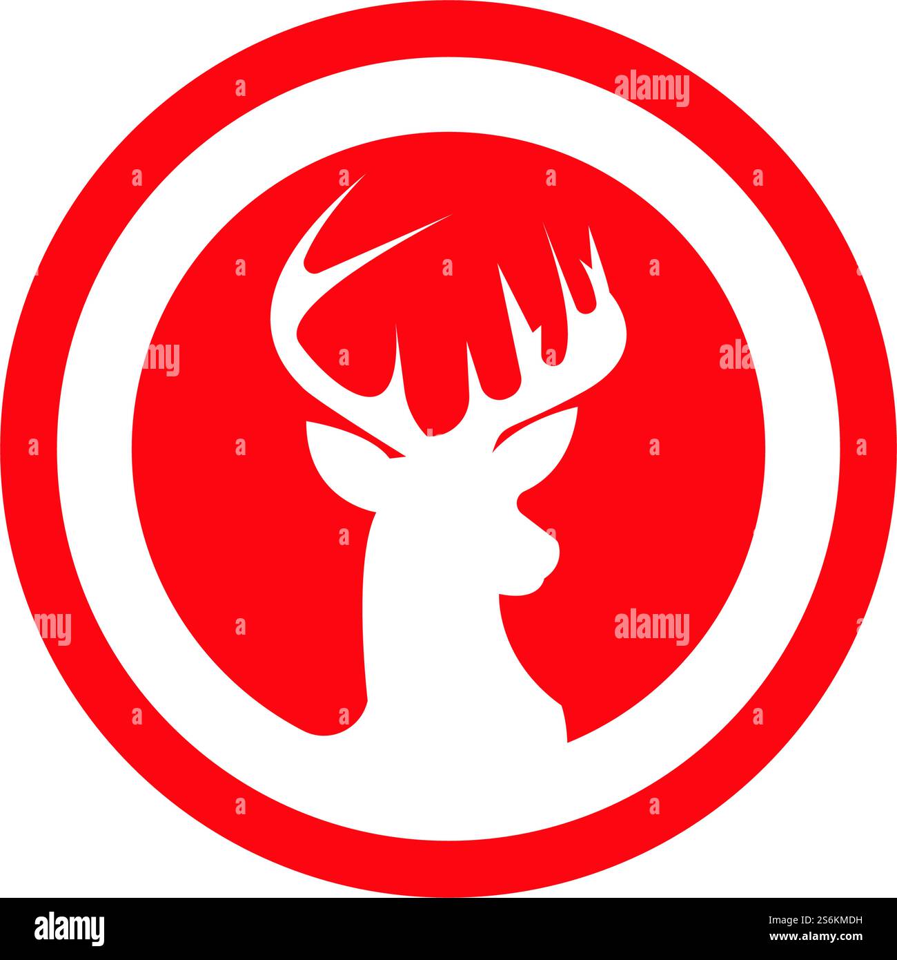 Head Deer silhouette logos Stock Vector Image & Art - Alamy