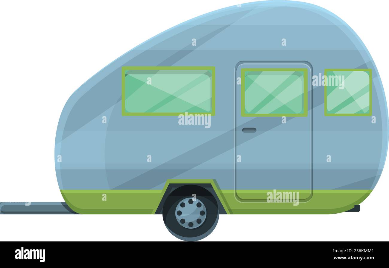 Camping trailer icon. Cartoon of Camping trailer vector icon for web ...
