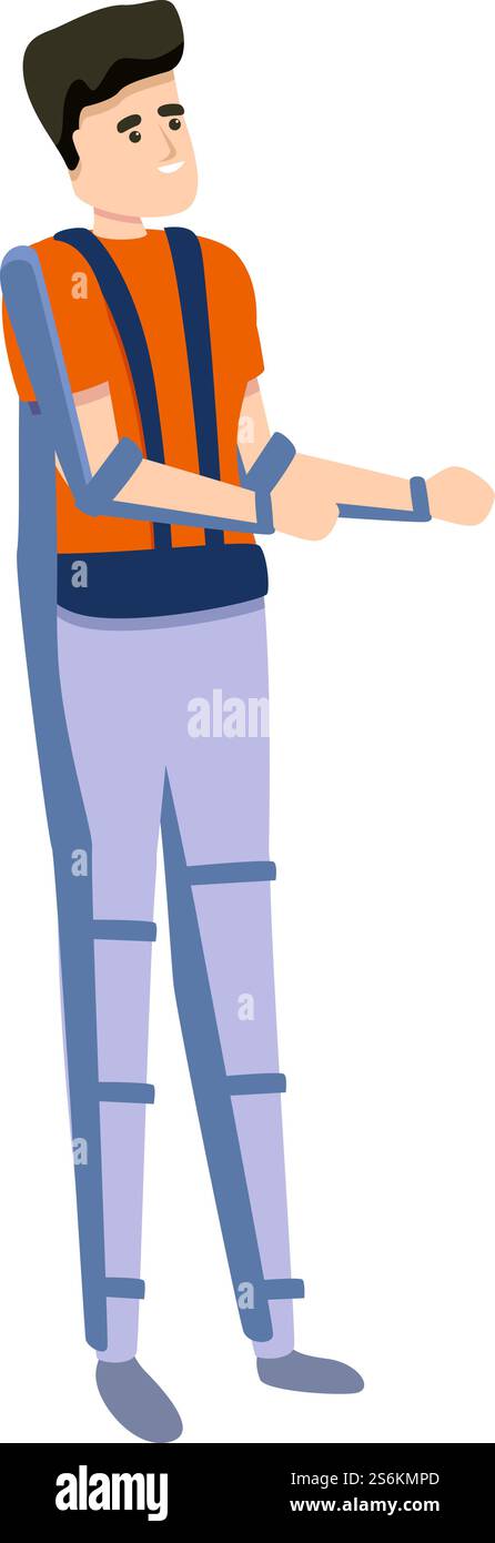 Functional exoskeleton icon. Cartoon of Functional exoskeleton vector ...