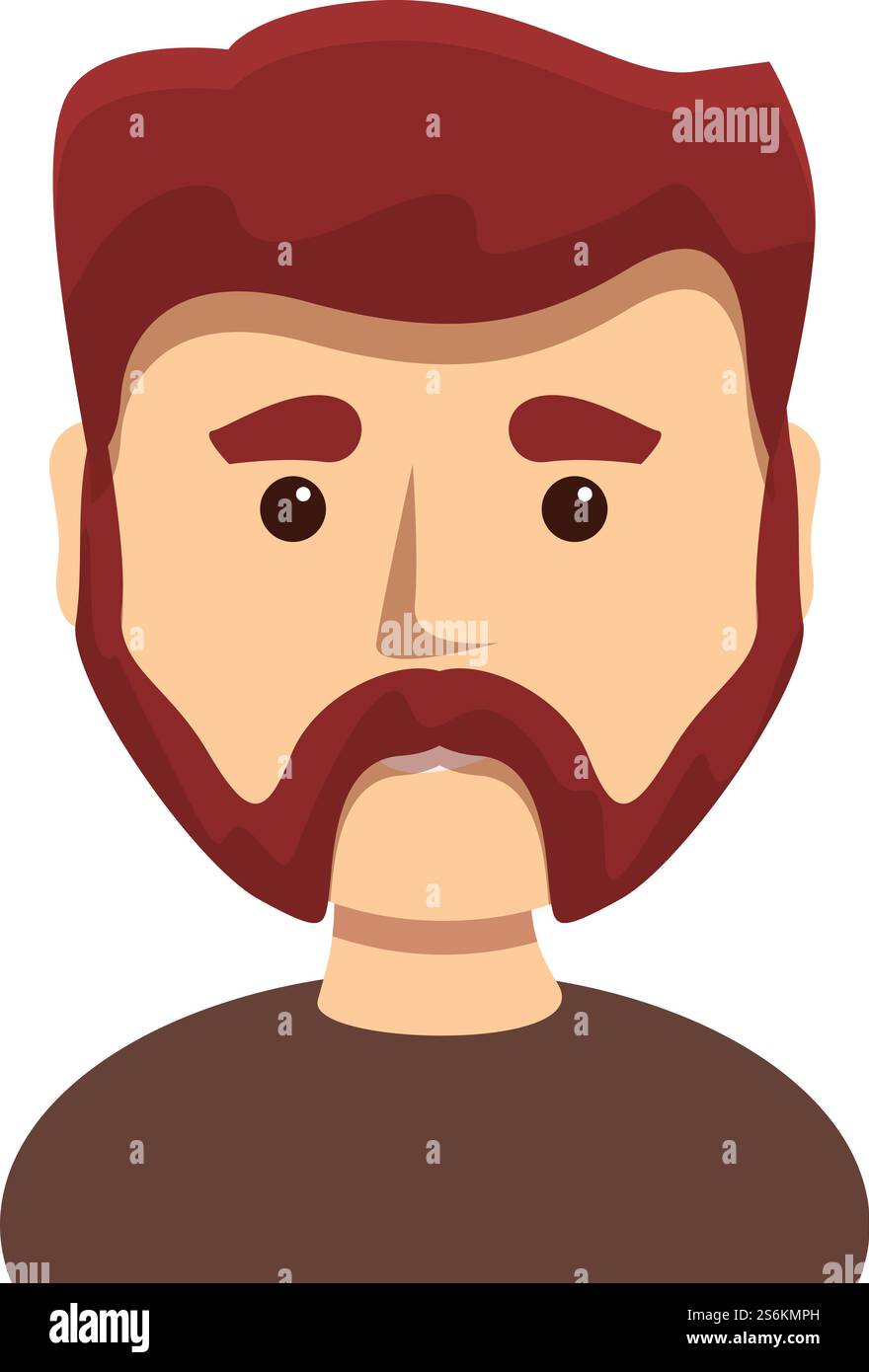 Man with sideburns icon. Cartoon of Man with sideburns vector icon for ...