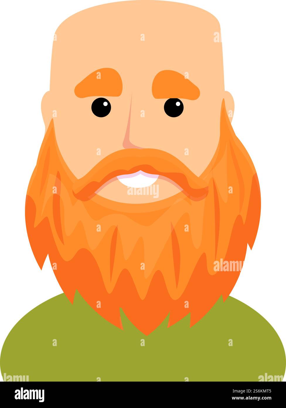 Bald bearded man icon. Cartoon of Bald bearded man vector icon for web ...