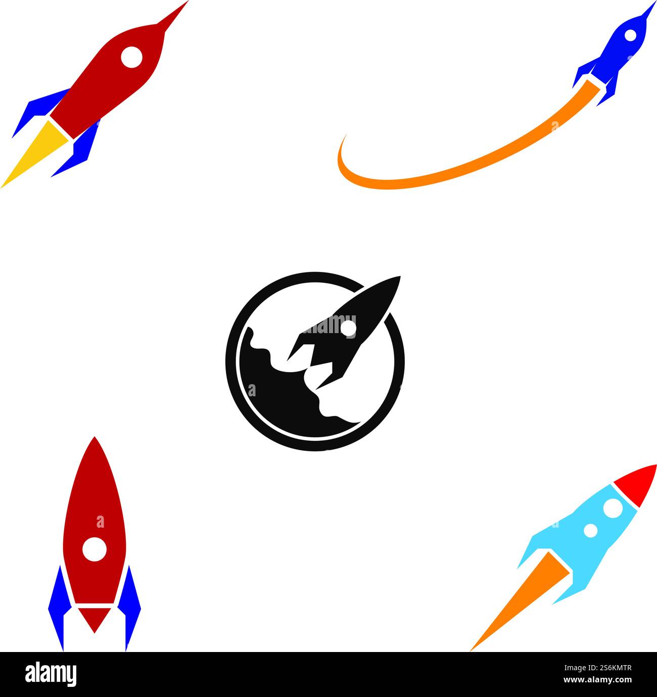 Rocket logo vector design template Stock Vector Image & Art - Alamy