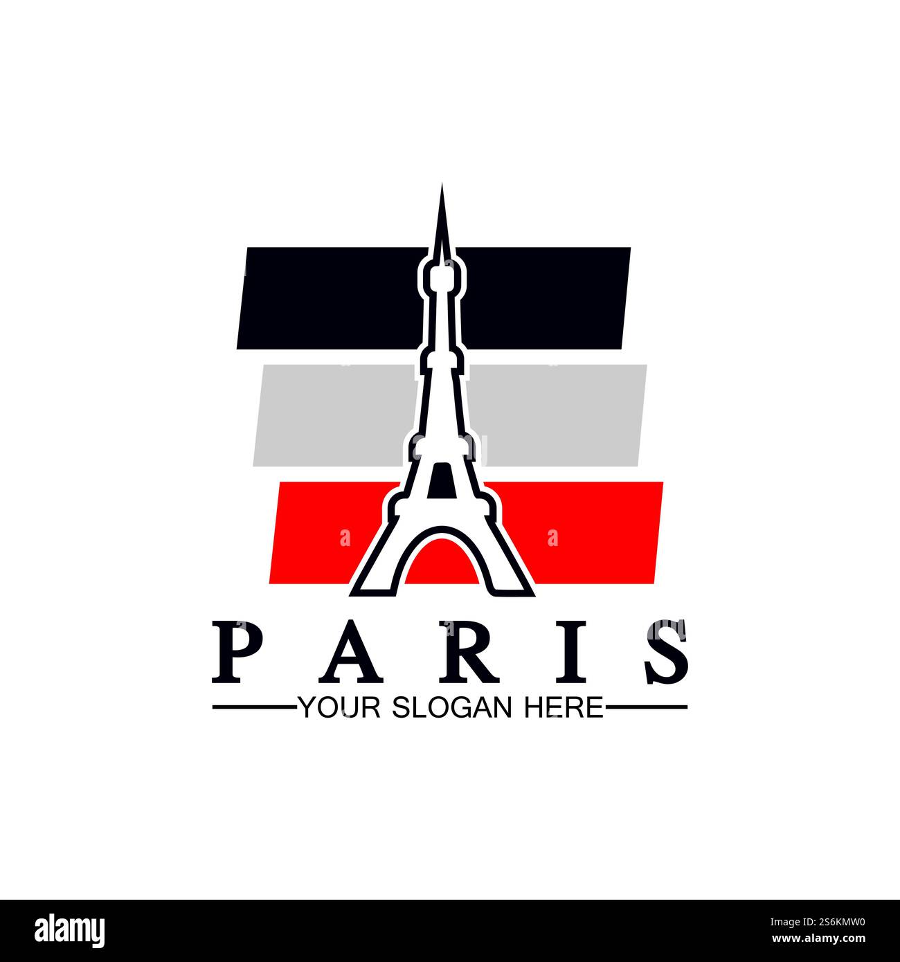 Paris and Eiffel tower logo vector icon illustrator design template ...
