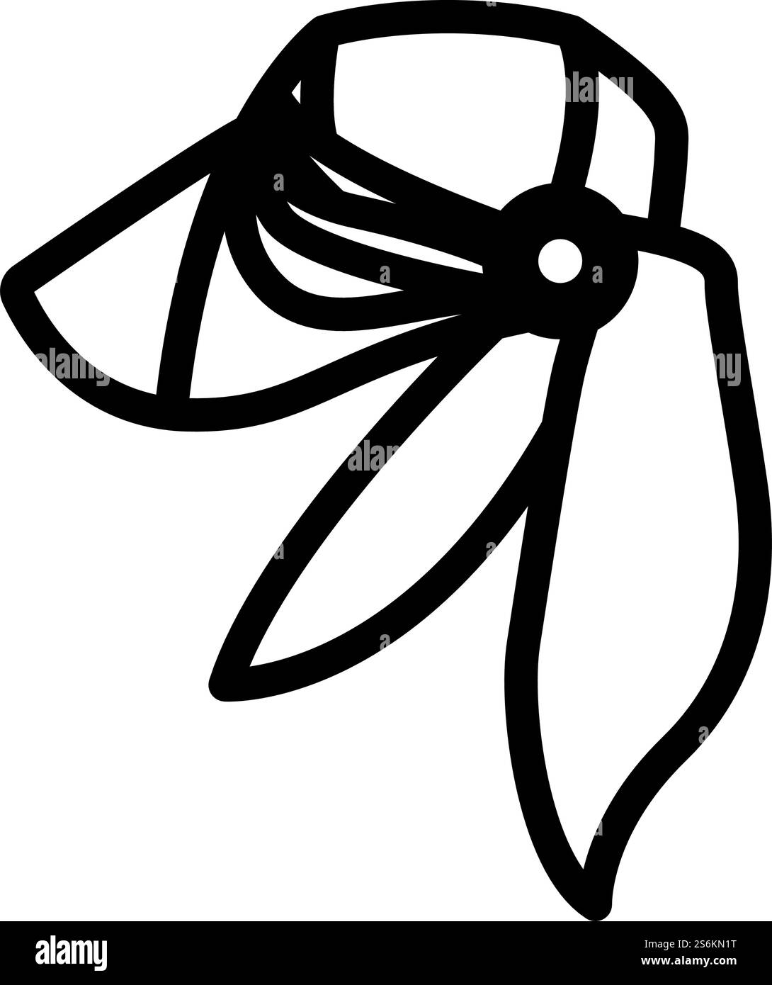Business Woman Neck Scarf Icon. Bold outline design with editable ...