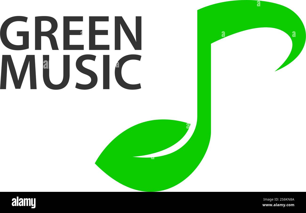 Leaf & Music logo illustration vector design Stock Vector Image & Art ...
