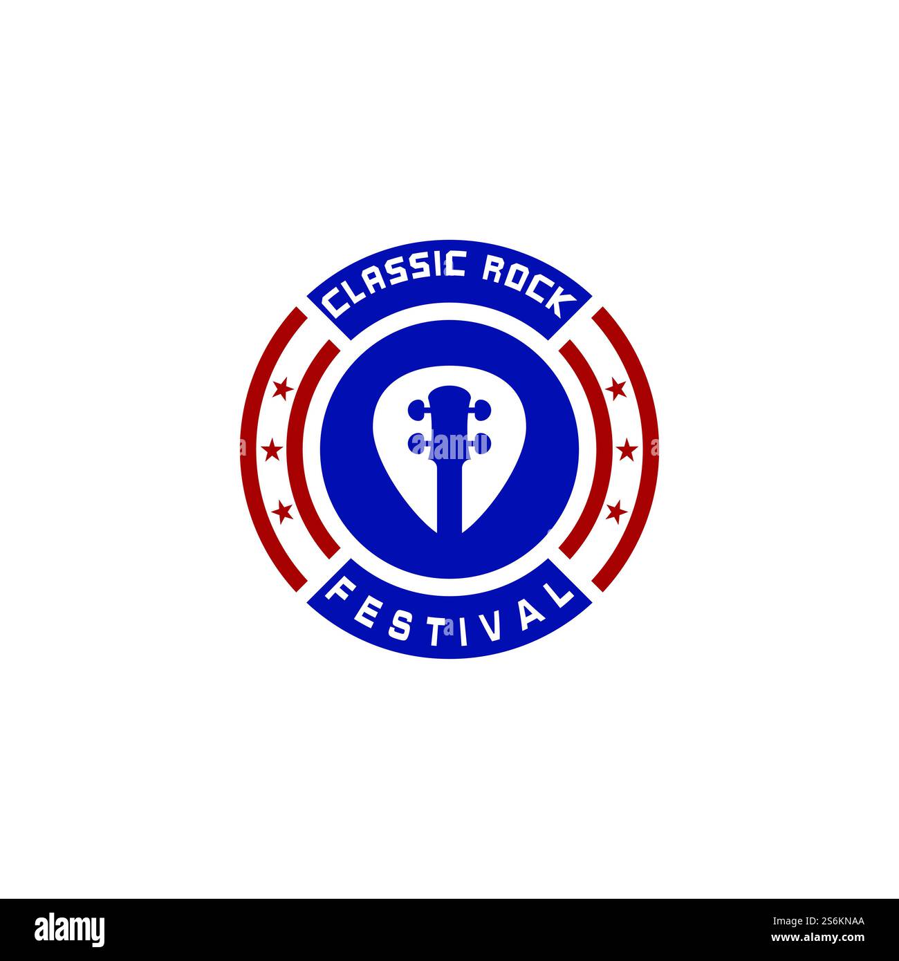 Cross Guitar Music Band Emblem Stamp Vintage Retro logo design Stock ...