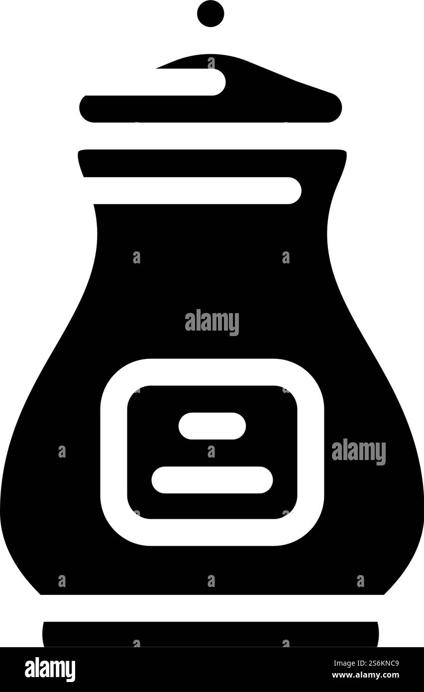 burial urn glyph icon vector. burial urn sign. isolated contour symbol ...