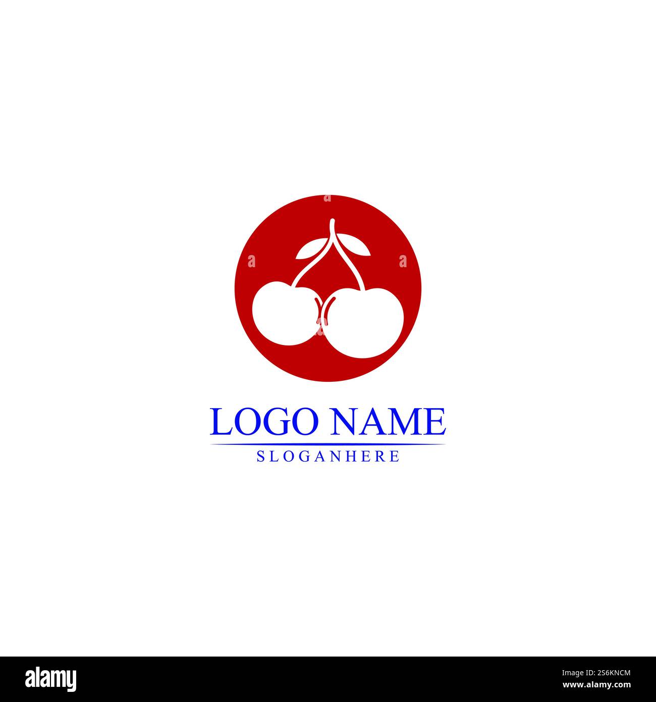 Cherry logo design template. vector illustration Stock Vector Image ...