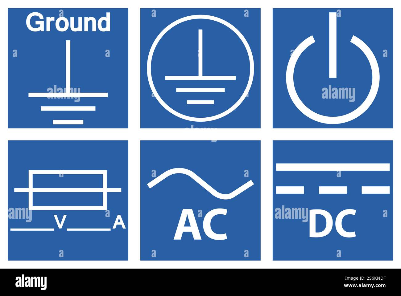 Protective Earth Ground,DC,AC circuit power Symbol Sign Stock Vector ...