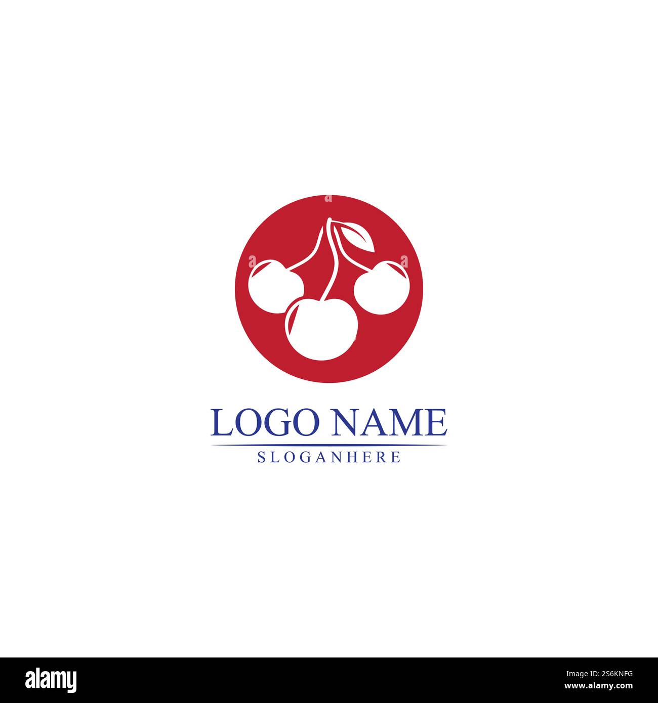 Cherry logo design template. vector illustration Stock Vector Image ...