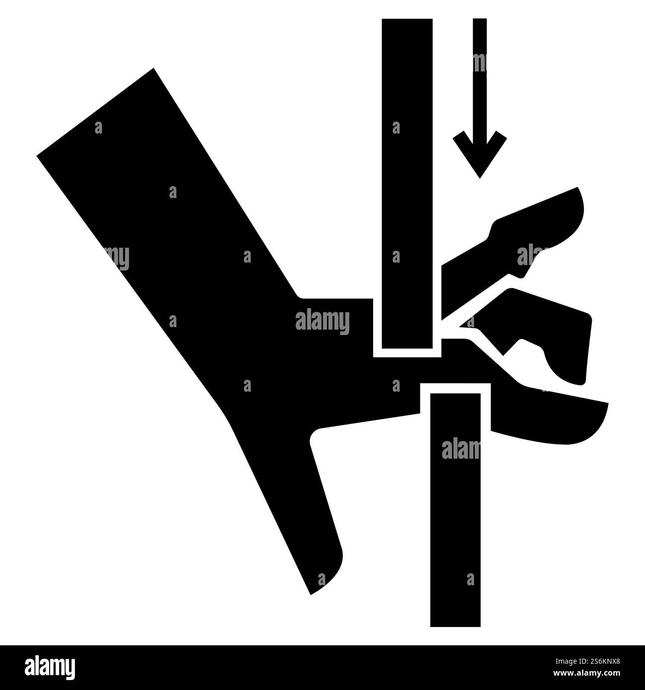 Hand Crush Moving Parts Symbol Sign, Vector Illustration, Isolate On ...