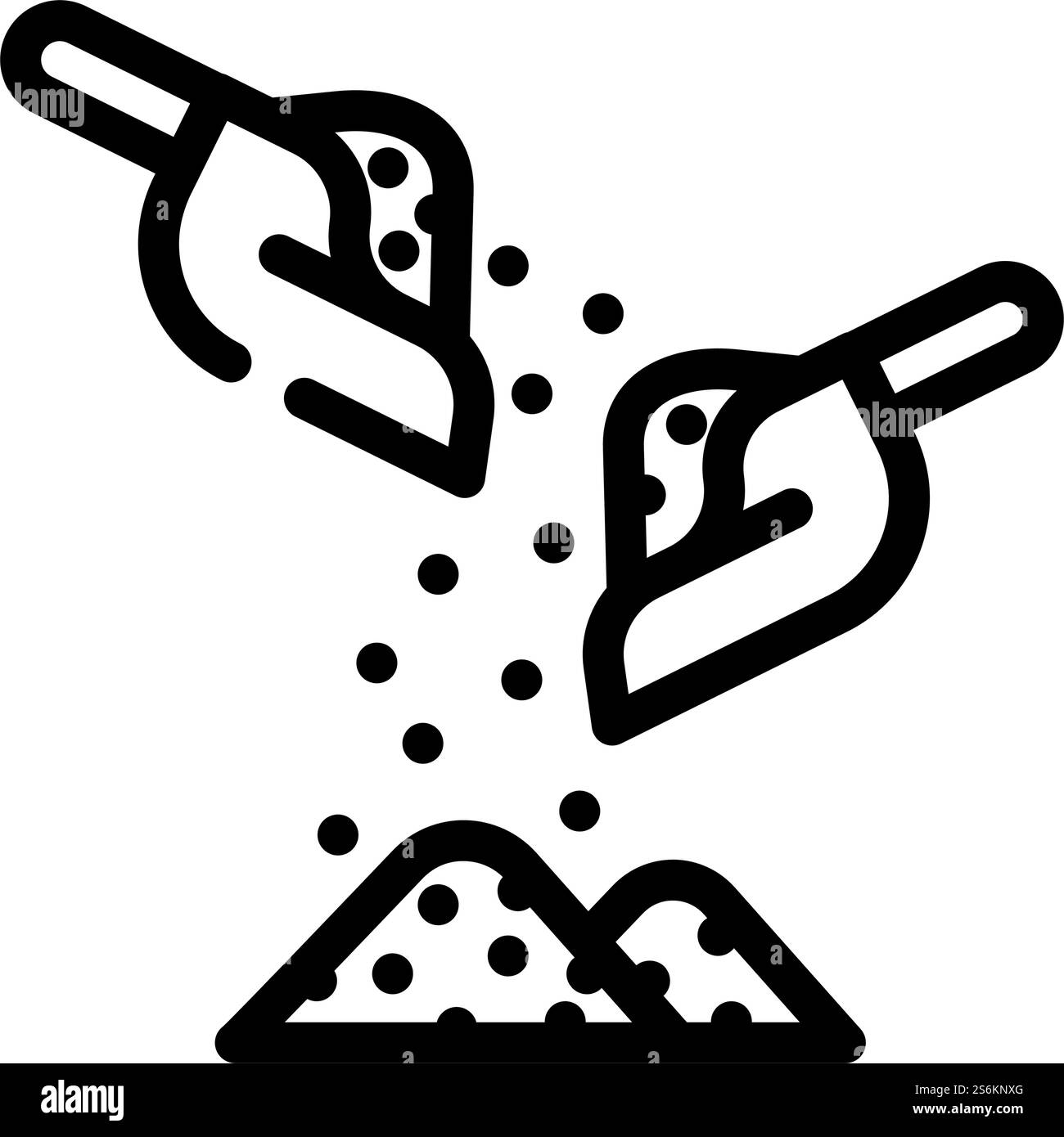 mixing spices line icon vector. mixing spices sign. isolated contour ...