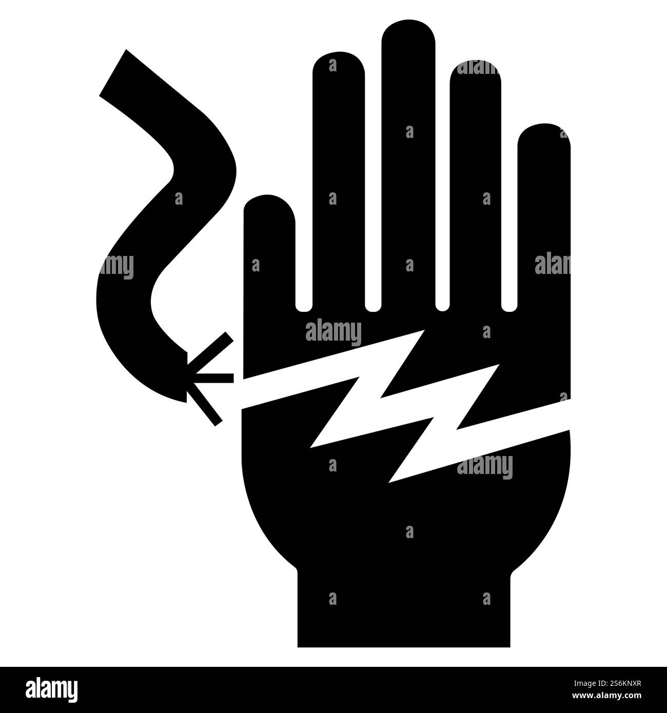 Electrical Shock Electrocution Symbol Sign On White Background Stock ...