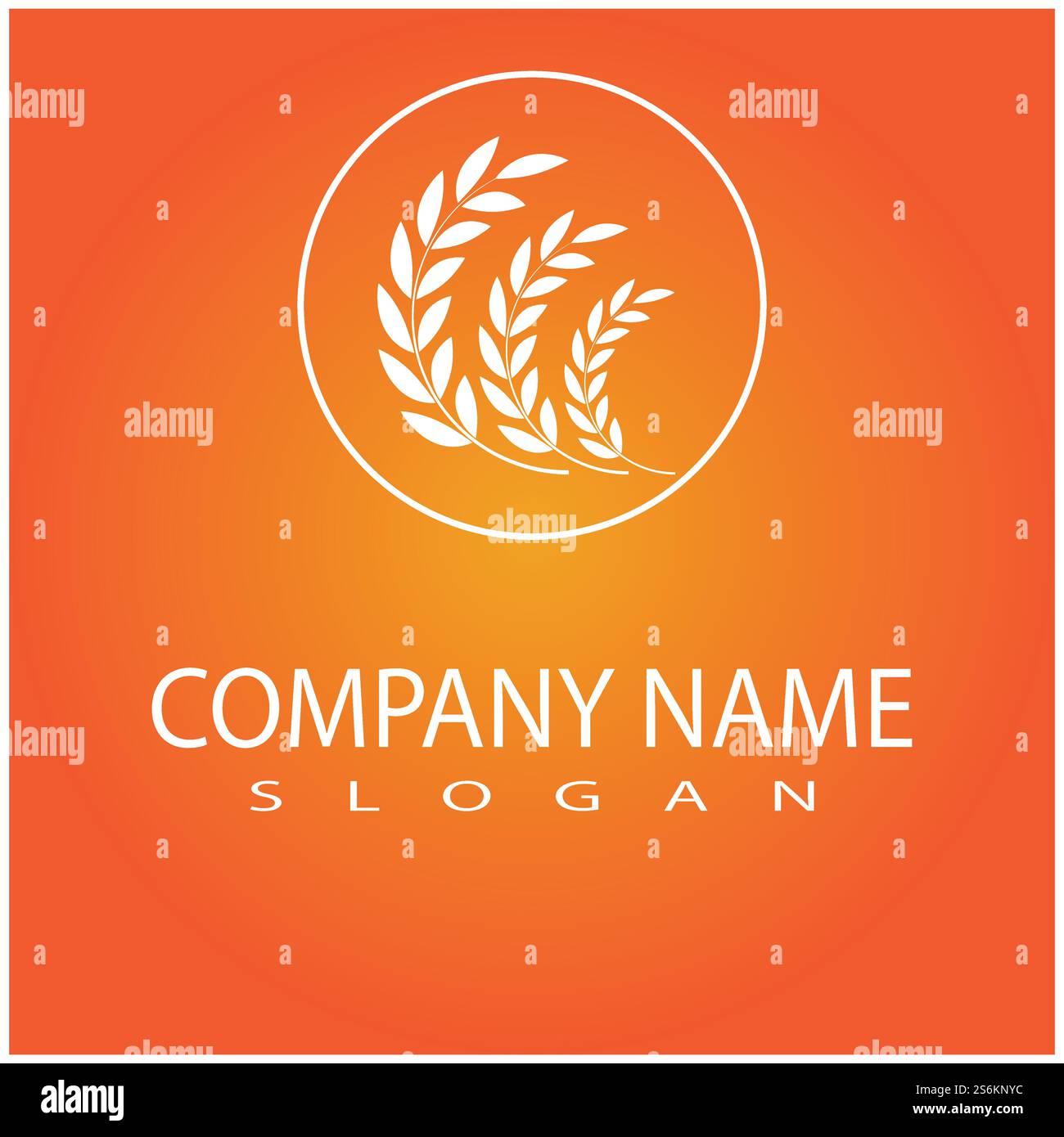 Luxury Golden Grain Weath / Rice Logo Design Vector Stock Vector Image ...