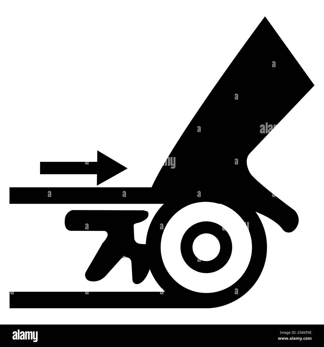 Beware Moving Machinery Symbol Sign Isolate On White Background,Vector ...