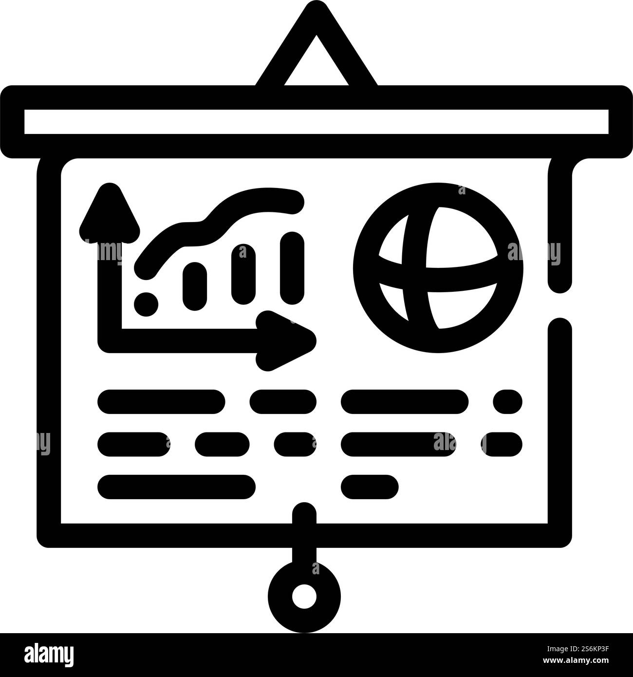 marketing presentation line icon vector. marketing presentation sign ...