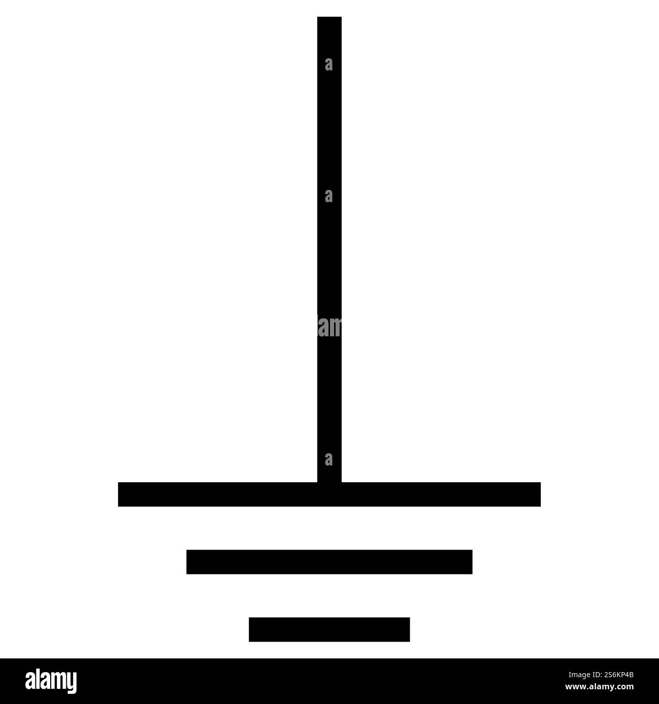 Caution Earth Ground Symbol Sign On White Background Stock Vector Image ...