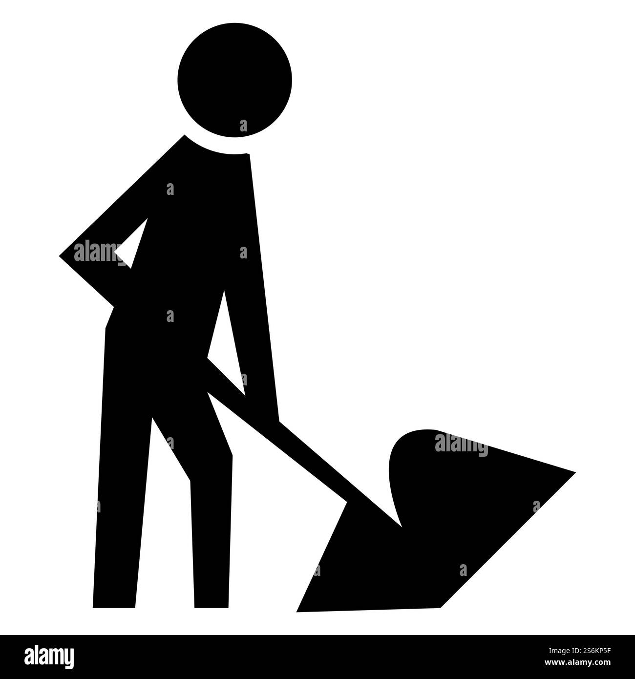 Caution Men At Work Symbol Sign Isolate on White Background,Vector ...