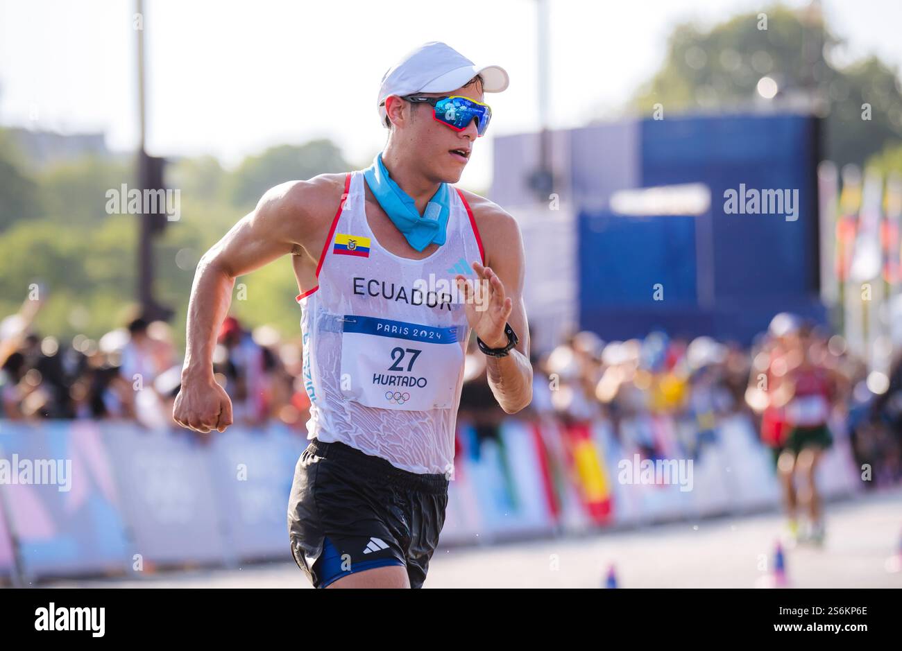 Maria Perez participating in the 20 Kilometer Race Walk at the Paris ...