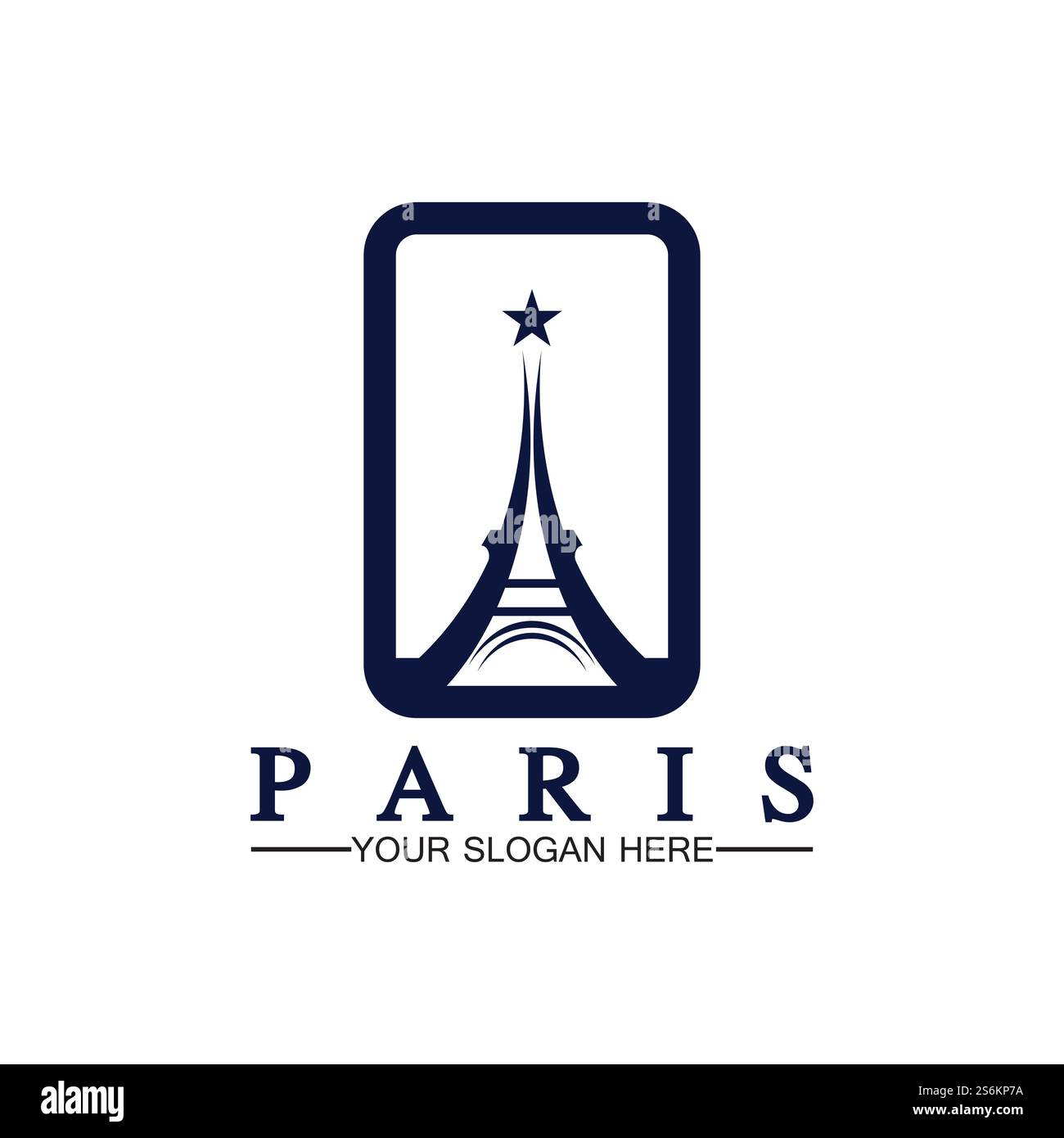 Paris and Eiffel tower logo vector icon illustrator design template ...