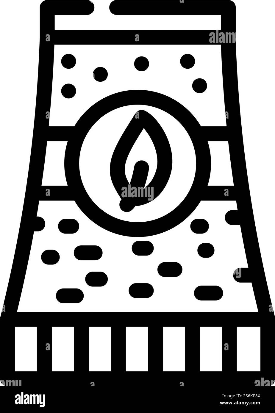 bio energy plant tube line icon vector. bio energy plant tube sign ...