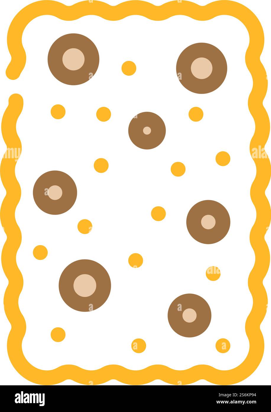 cracker dessert color icon vector. cracker dessert sign. isolated ...