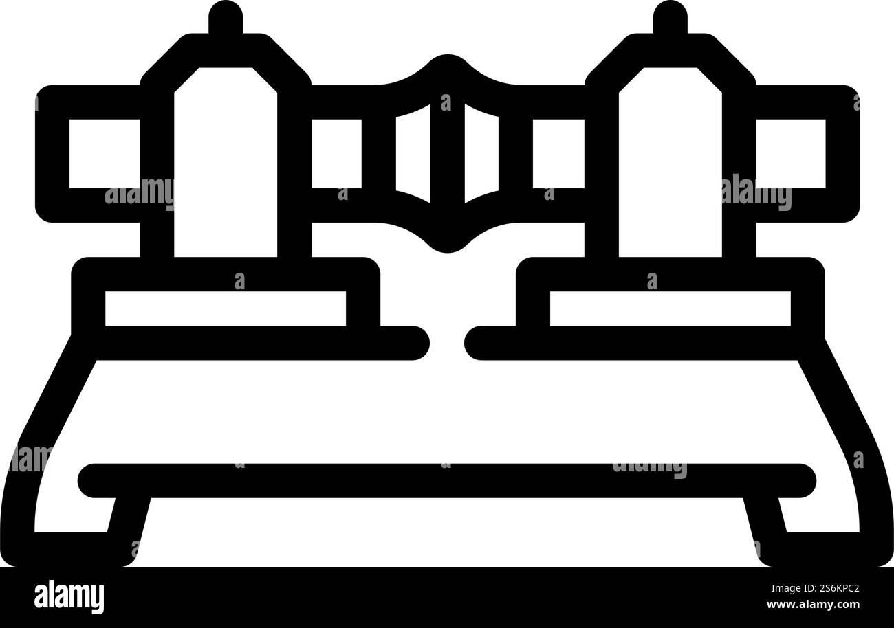 butt welding line icon vector. butt welding sign. isolated contour ...