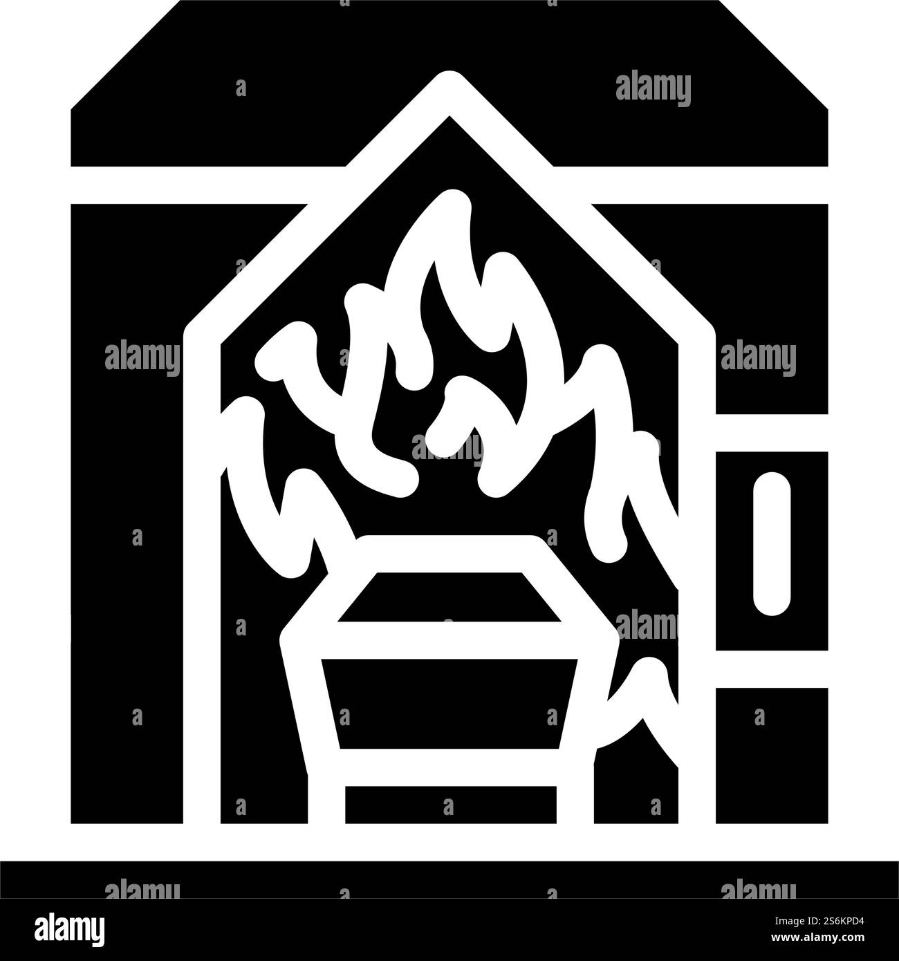 rite of cremation glyph icon vector. rite of cremation sign. isolated ...