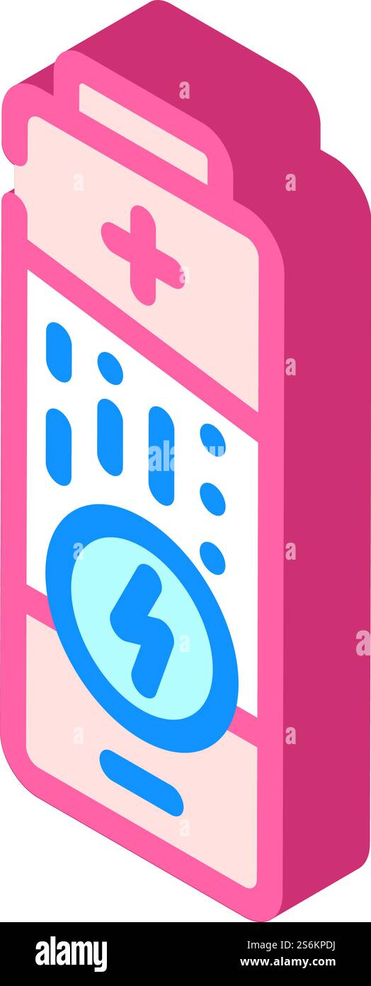 electric battery isometric icon vector. electric battery sign. isolated ...