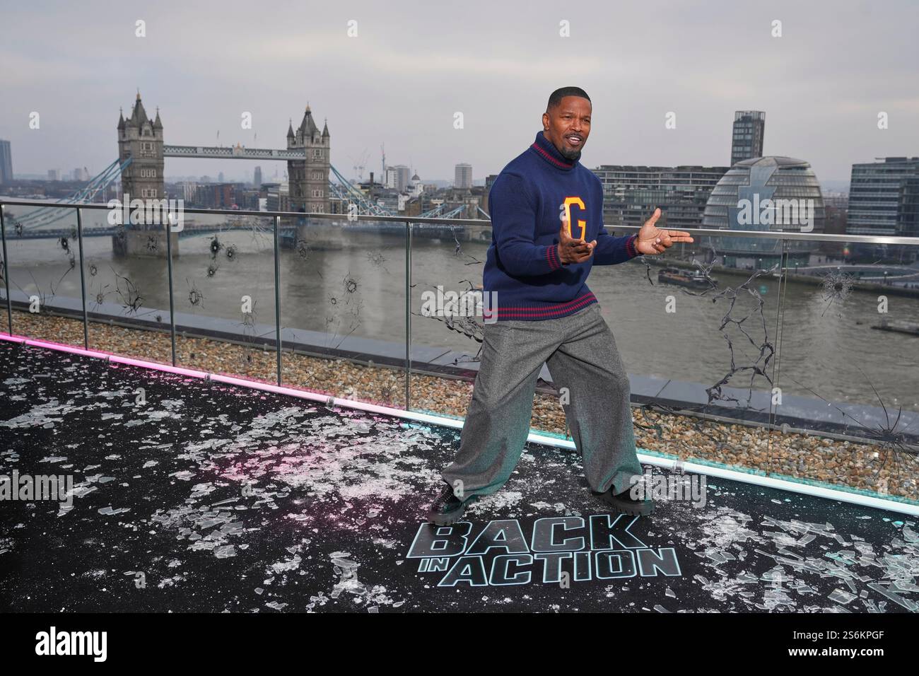 Jamie Foxx poses for photographers at the photo call for the film 'Back ...