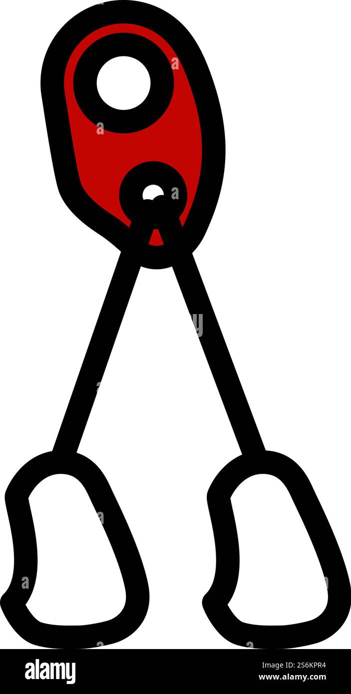 Alpinist Self Rescue System Icon. Editable Bold Outline With Color Fill ...