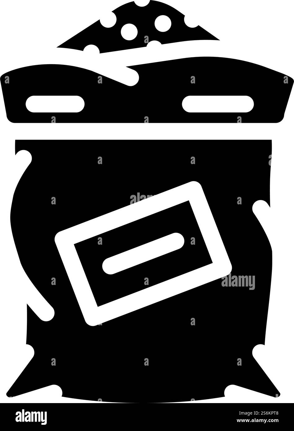 spice bag glyph icon vector. spice bag sign. isolated contour symbol ...