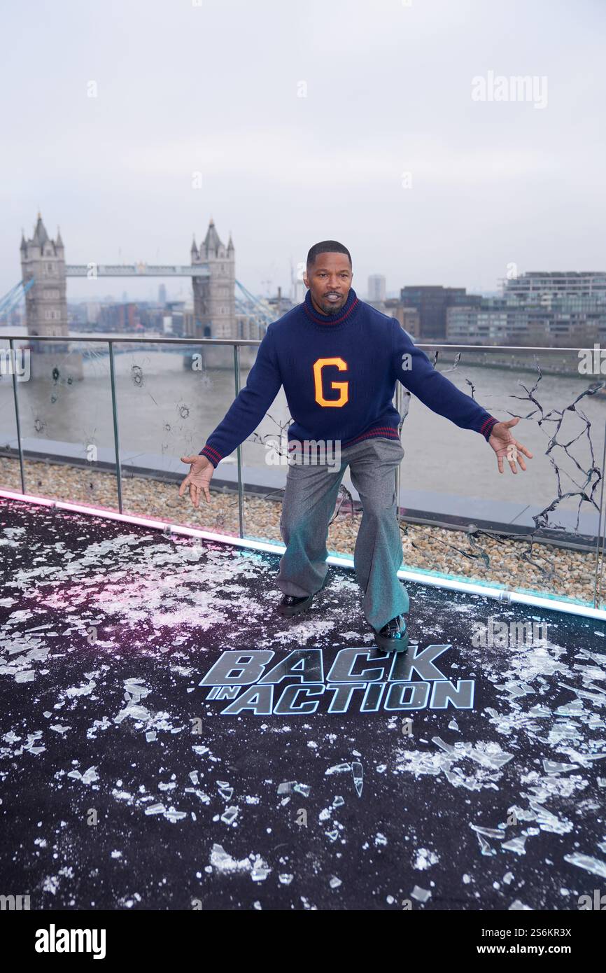 Jamie Foxx during a photo call for Back in Action at Cheval Three Quays ...