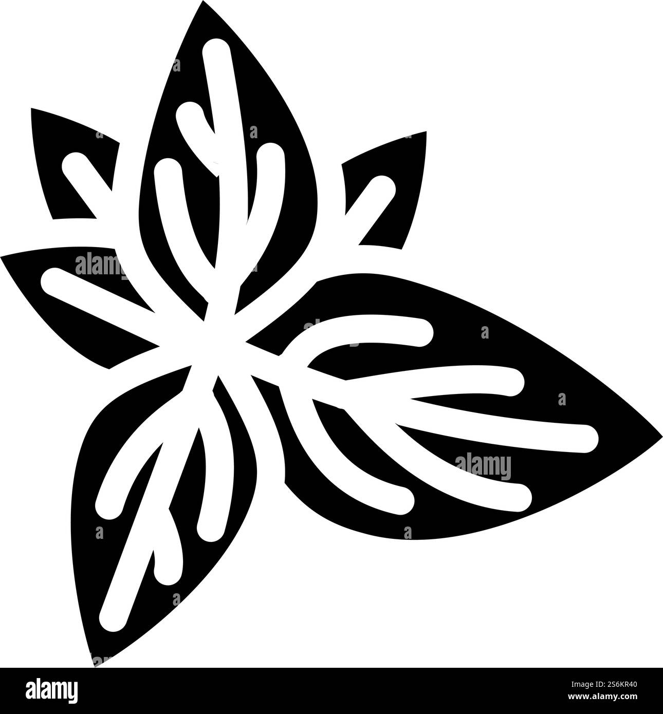 basil leaves glyph icon vector. basil leaves sign. isolated contour ...