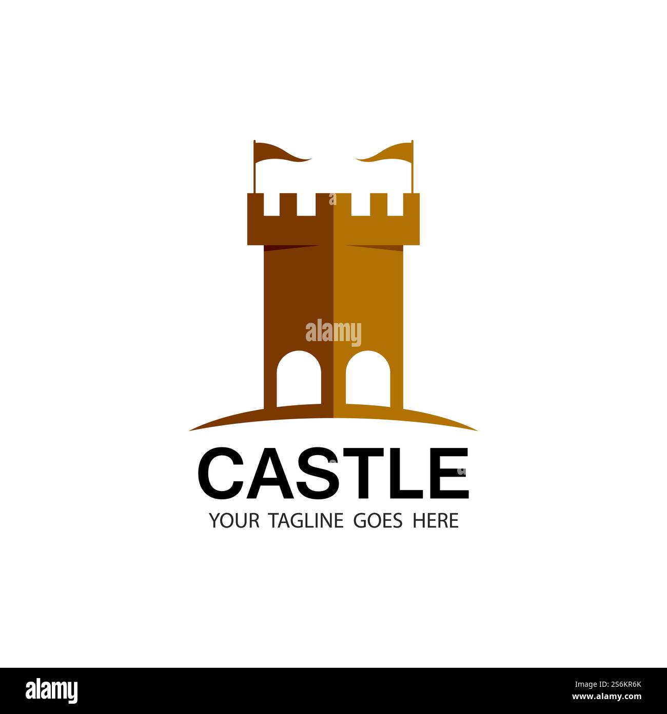 Castle Logo symbol vector illustration design template Stock Vector ...
