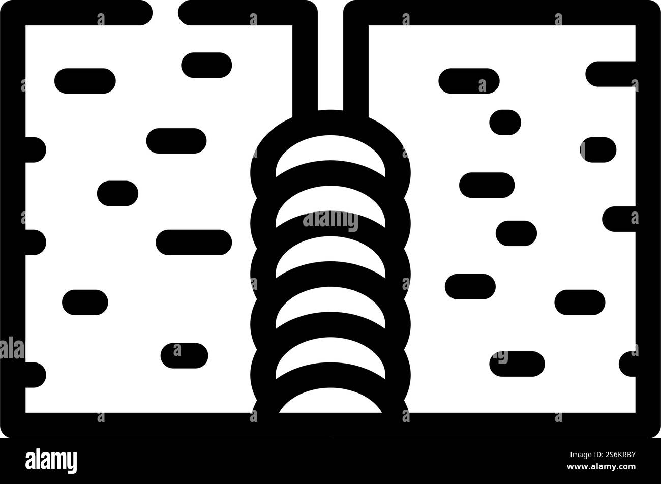 welding seam line icon vector. welding seam sign. isolated contour ...