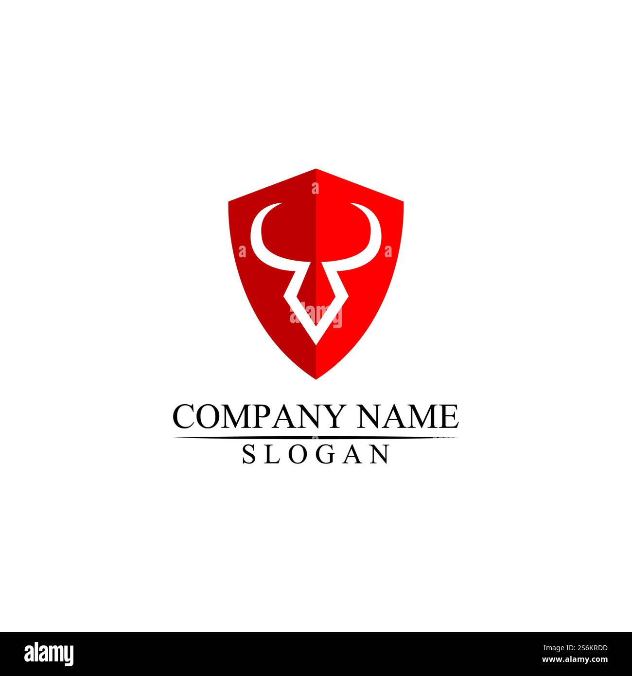 Bull horn and buffalo logo and mammals symbols template icons app Stock ...