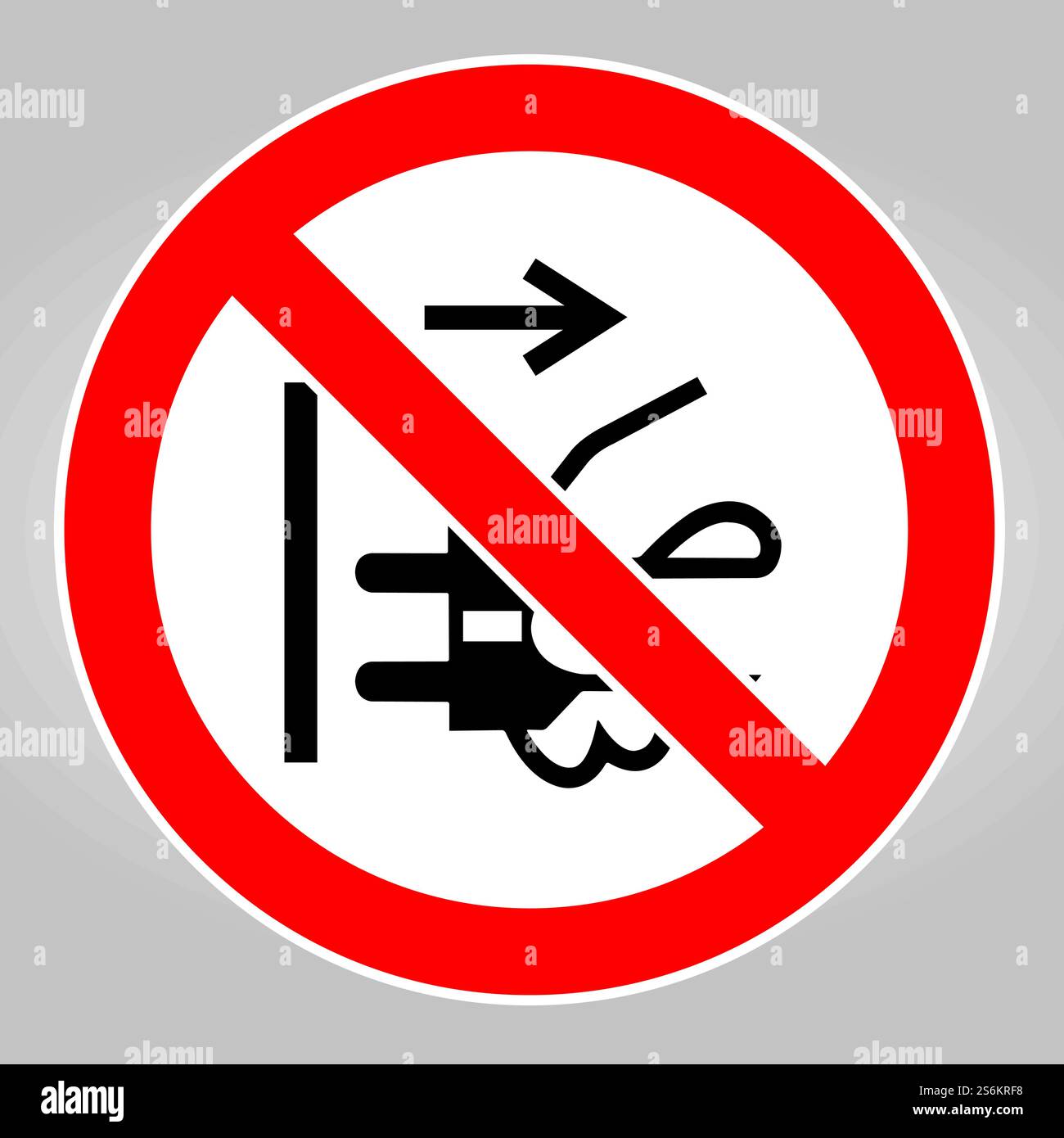 Do Not Disconnect Mains Plug From Electrical Outlet Stock Vector Image ...