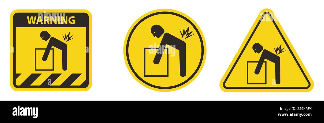 Lifting Hazard Symbol Sign Isolate On White Background Stock Vector ...