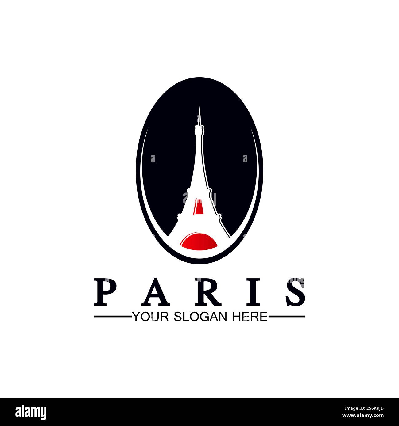 Paris and Eiffel tower logo vector icon illustrator design template ...