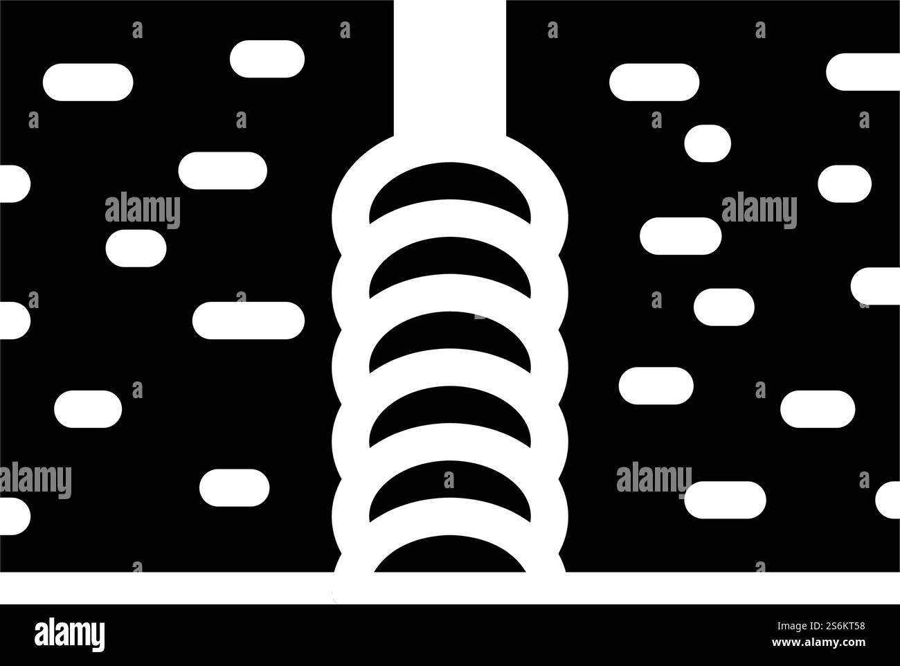 welding seam glyph icon vector. welding seam sign. isolated contour ...