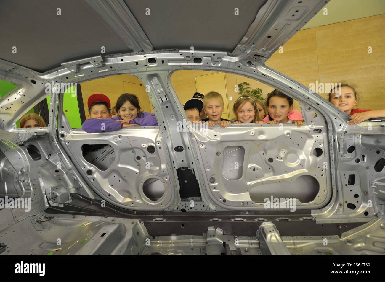 car body construction in the automotive industry, part of a vehicle car ...