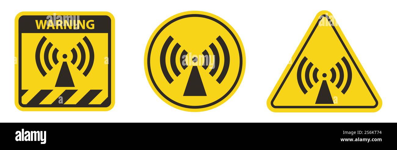 Beware Non-Ionizing Radiation Symbol sign Stock Vector Image & Art - Alamy