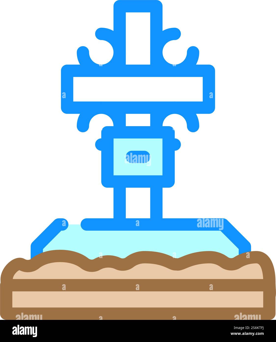 christian cross on grave color icon vector. christian cross on grave ...