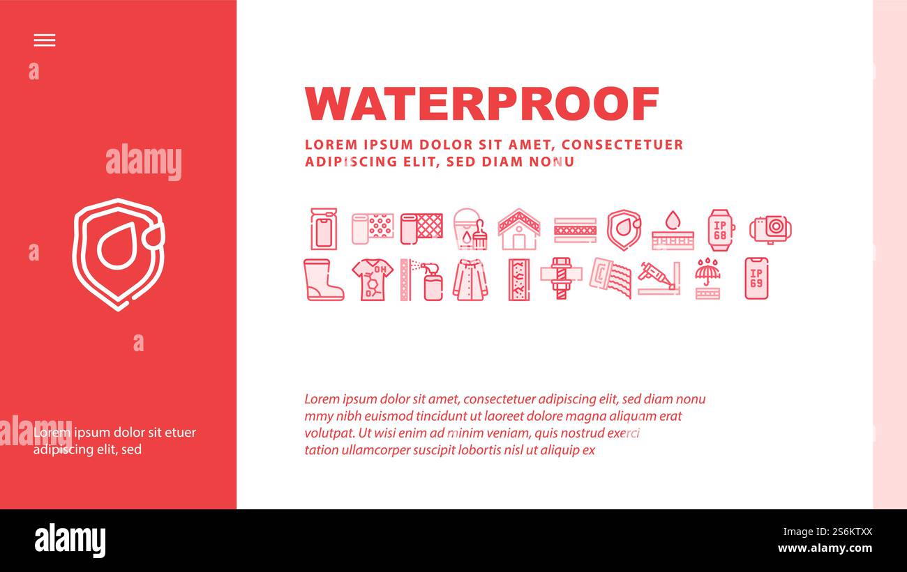 Laundry Service Tool Landing Web Page Header Banner Template Vector ...