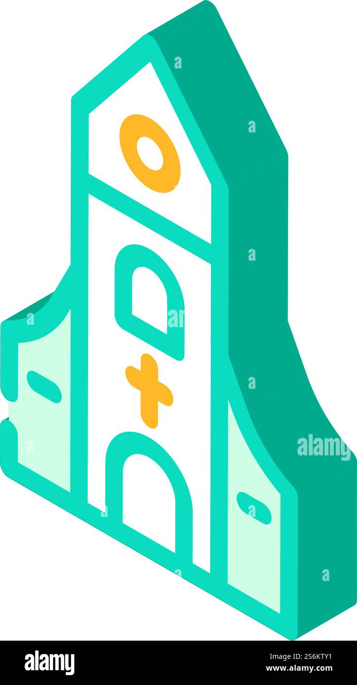 christian church isometric icon vector. christian church sign. isolated ...