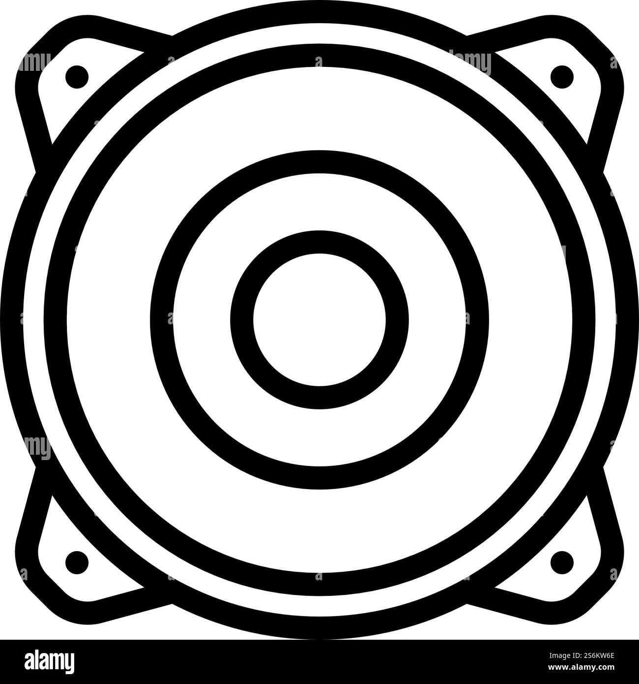 Loudspeaker Icon. Bold outline design with editable stroke width ...
